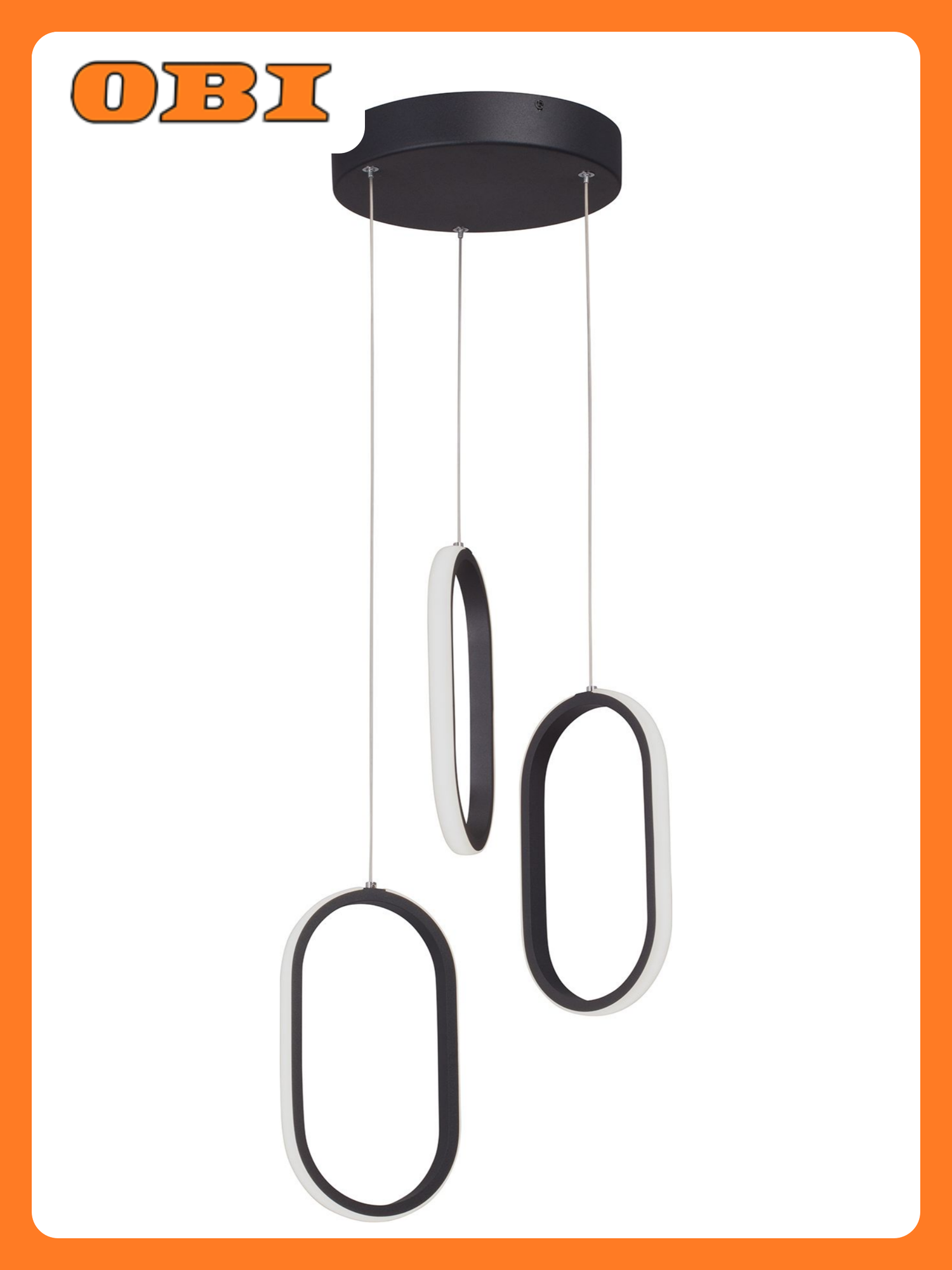 Светодиодная люстра LED Vitaluce V3776-1/3S черная 3ХLEDХ39ВТ