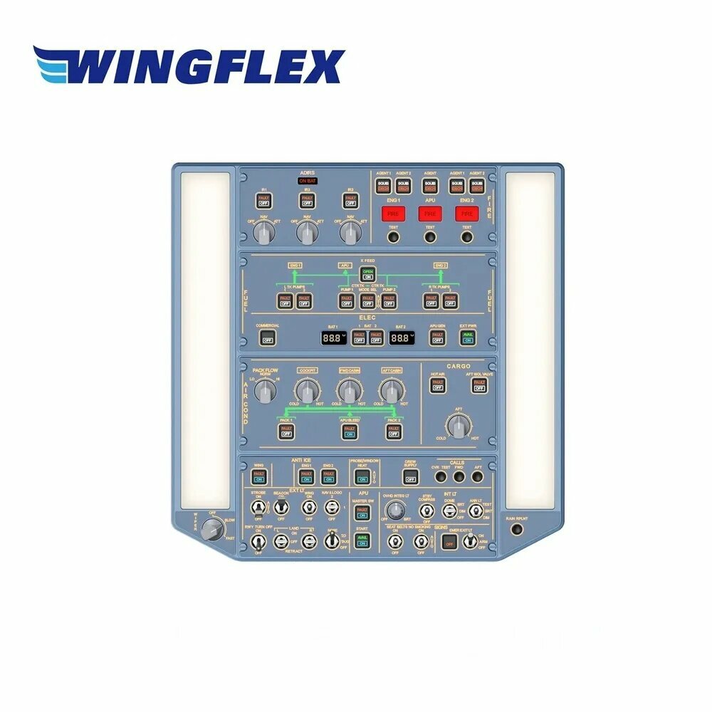 WINGFLEX A320 OVERHEAD PANEL - Точная реплика панели управления для авиасимулятора