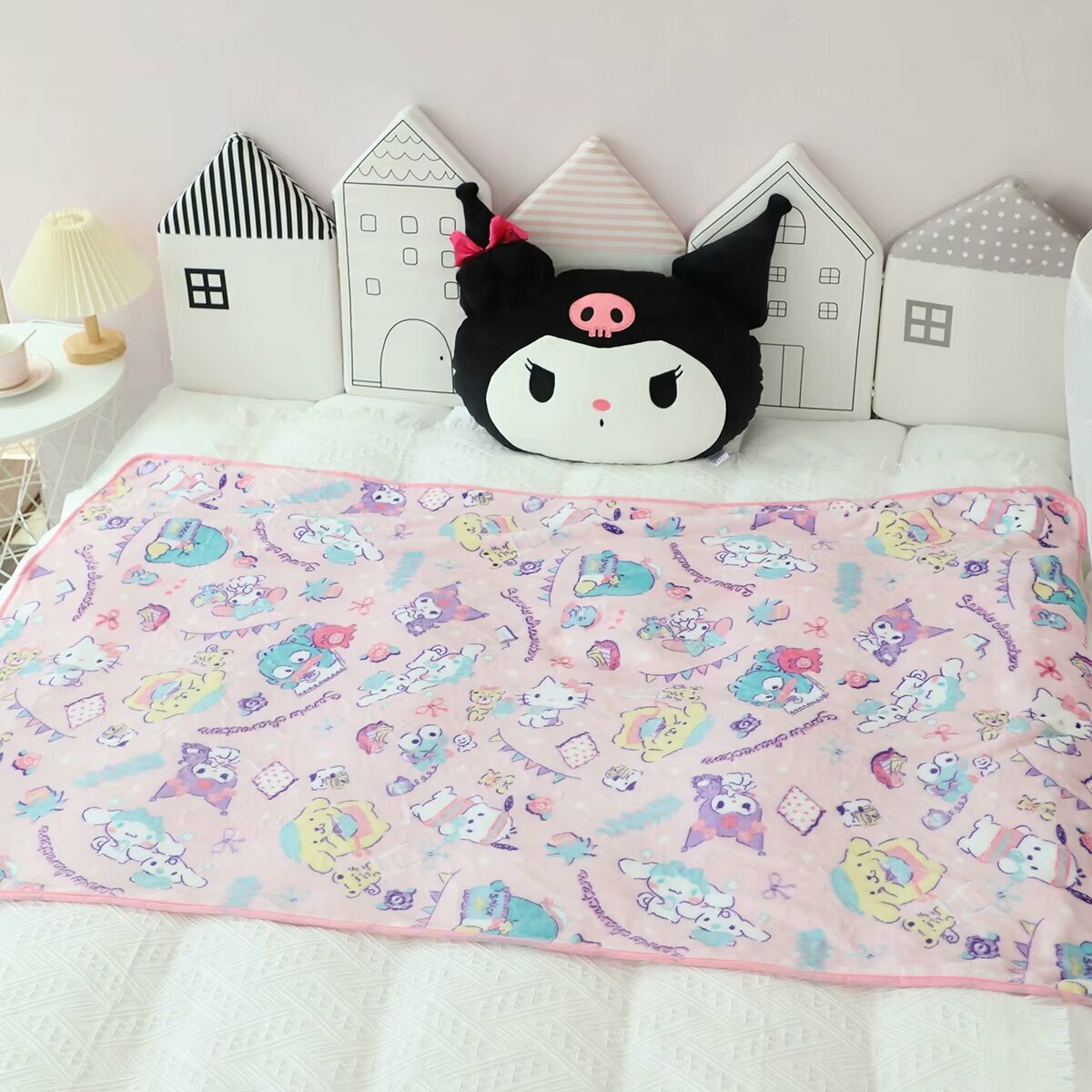 Плед с мультяшными персонажами, плюшевый плед для сна, плед для дивана, утепленный плед, плед для кондиционера, портативный дорожный плед, чехол для автомобиля.