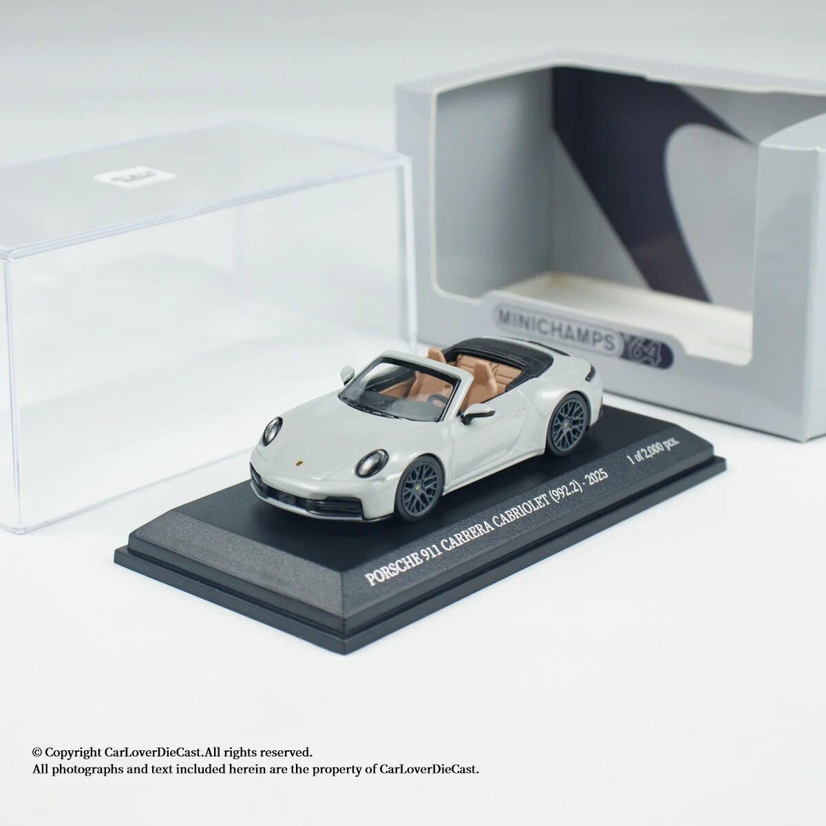 Minichamps 1/64 Porsche 911 (992.2) Carrera GTS кабриолет Белый, G