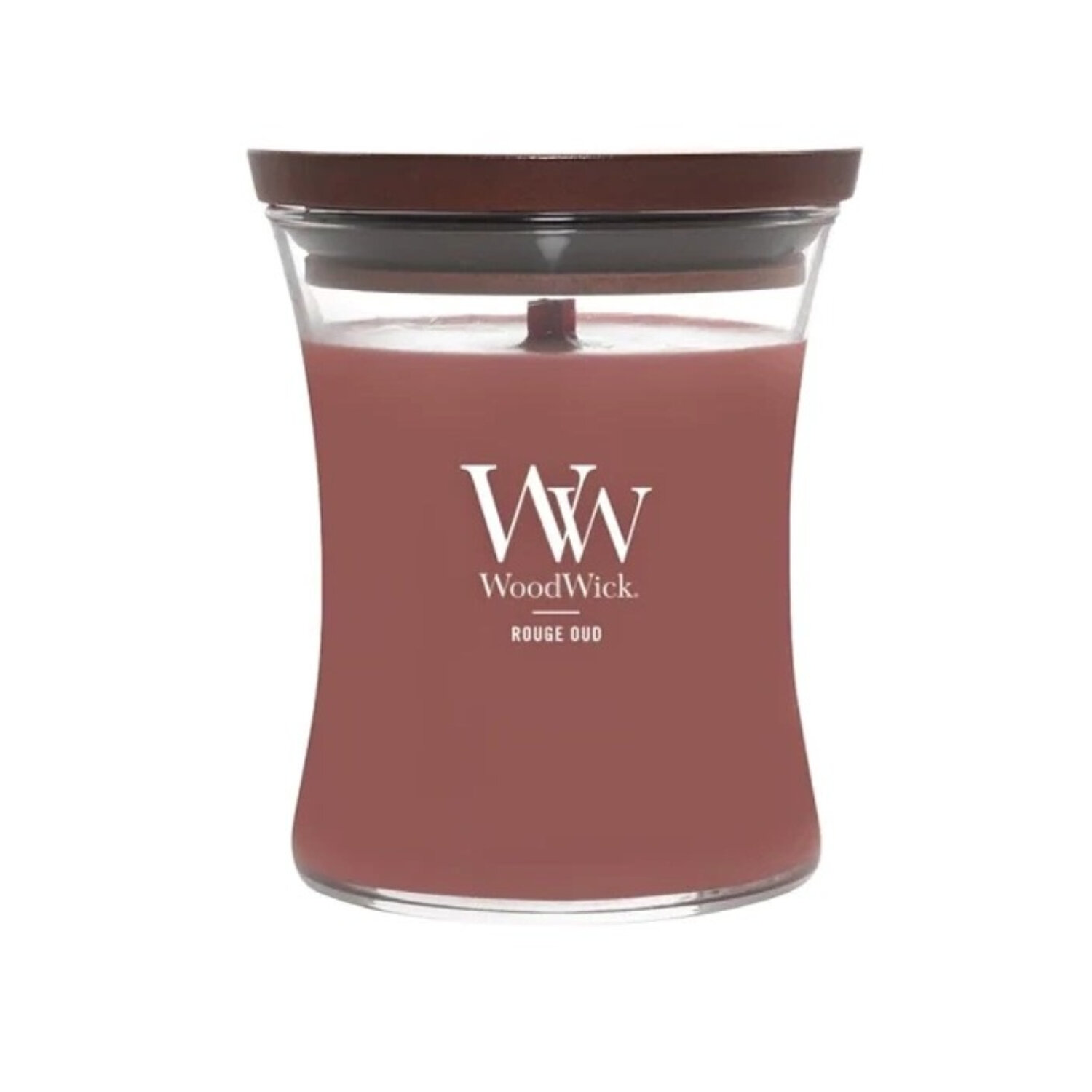 Ароматическая свеча WoodWick "Красный Уд/ROUGE OUD", средняя