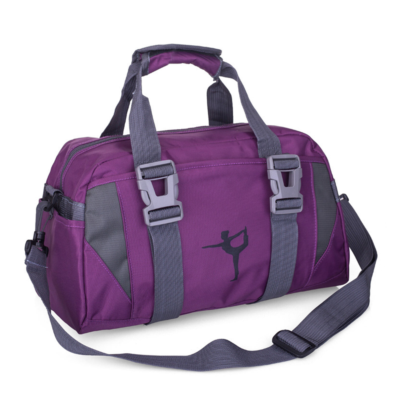 Спортивная сумка для фитнеса Large Storage Travel Bag Crossbody Single Shoulder из нейлона Gym Bag с съемной ремней, Dark Blue, Purple, Rose Red, Green, Pink, Black, размер 45*25*23 см, вес 500 г, 1 шт.