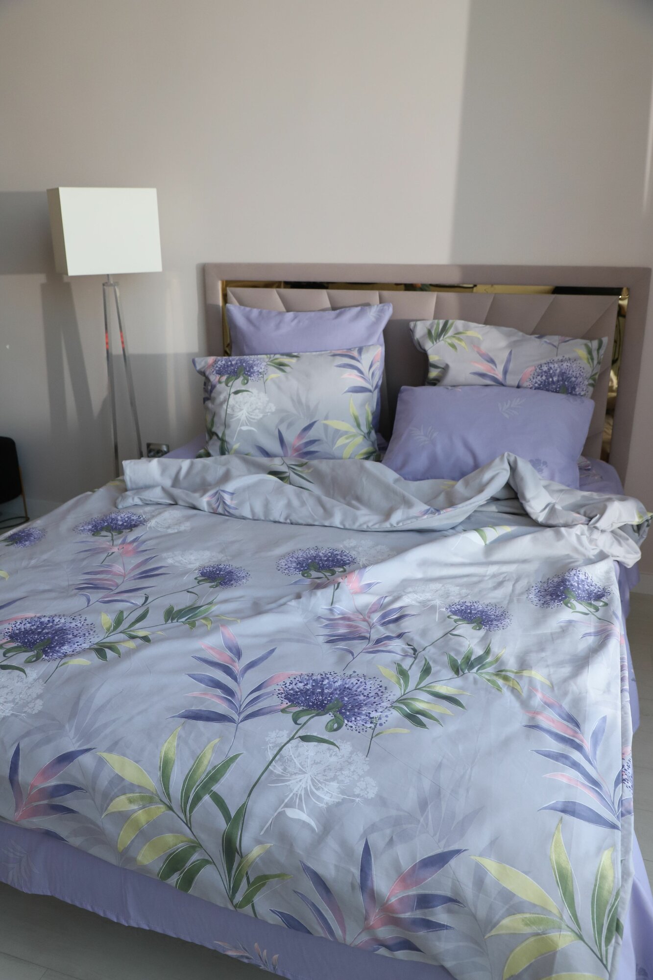 Постельное белье 2х сп Sleeping Place сатин, простынь 180x215 см пододеяльник 175x215 см наволочки 70x70, хлопок 100%