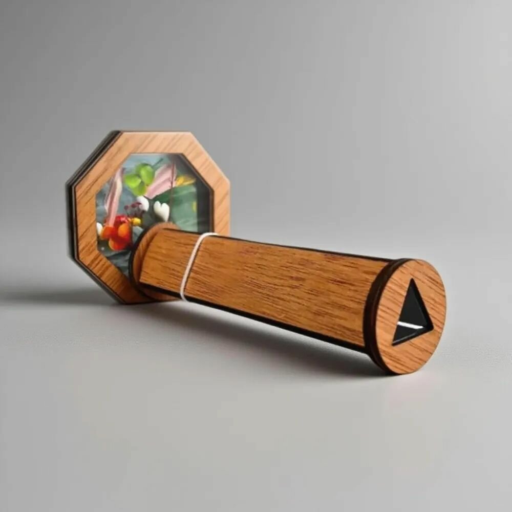 Калейдоскоп для детей и взрослых с разноцветными узорами