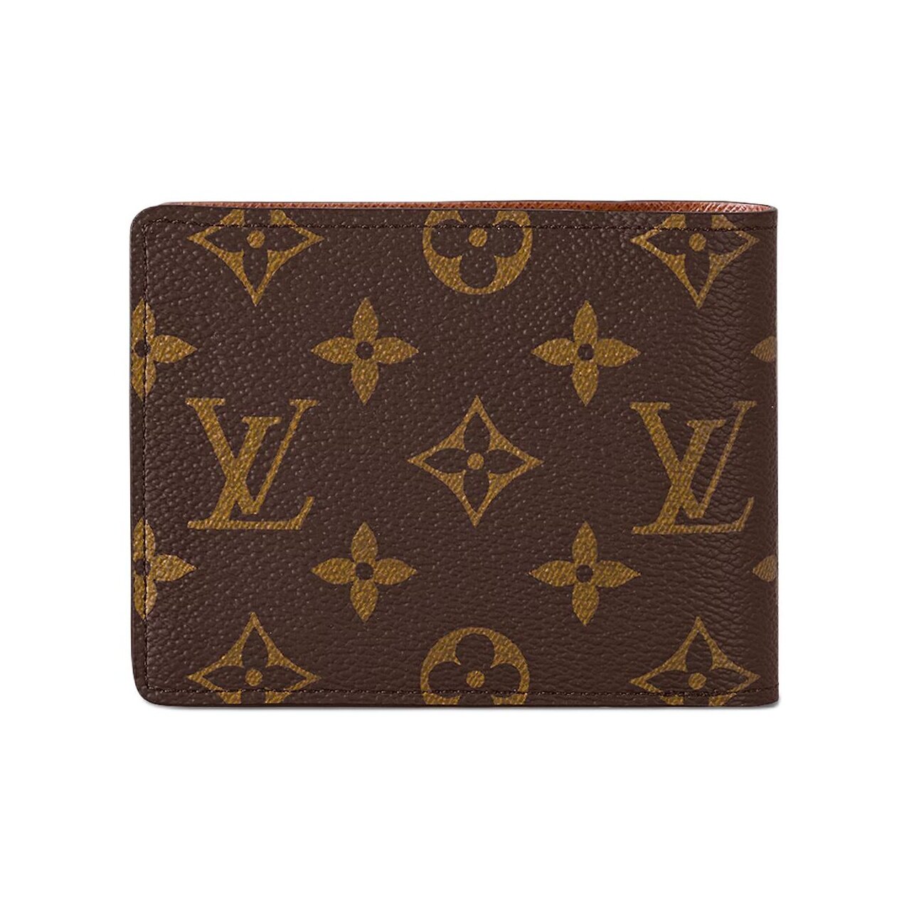 Бумажник Louis Vuitton, фактура тиснение, коричневый — фото 1