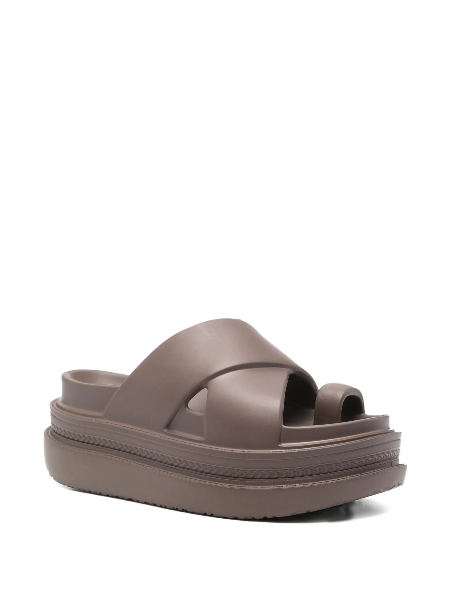 Босоножки Sacai Criss-cross-strap sandals, размер 40, коричневый — фото 1