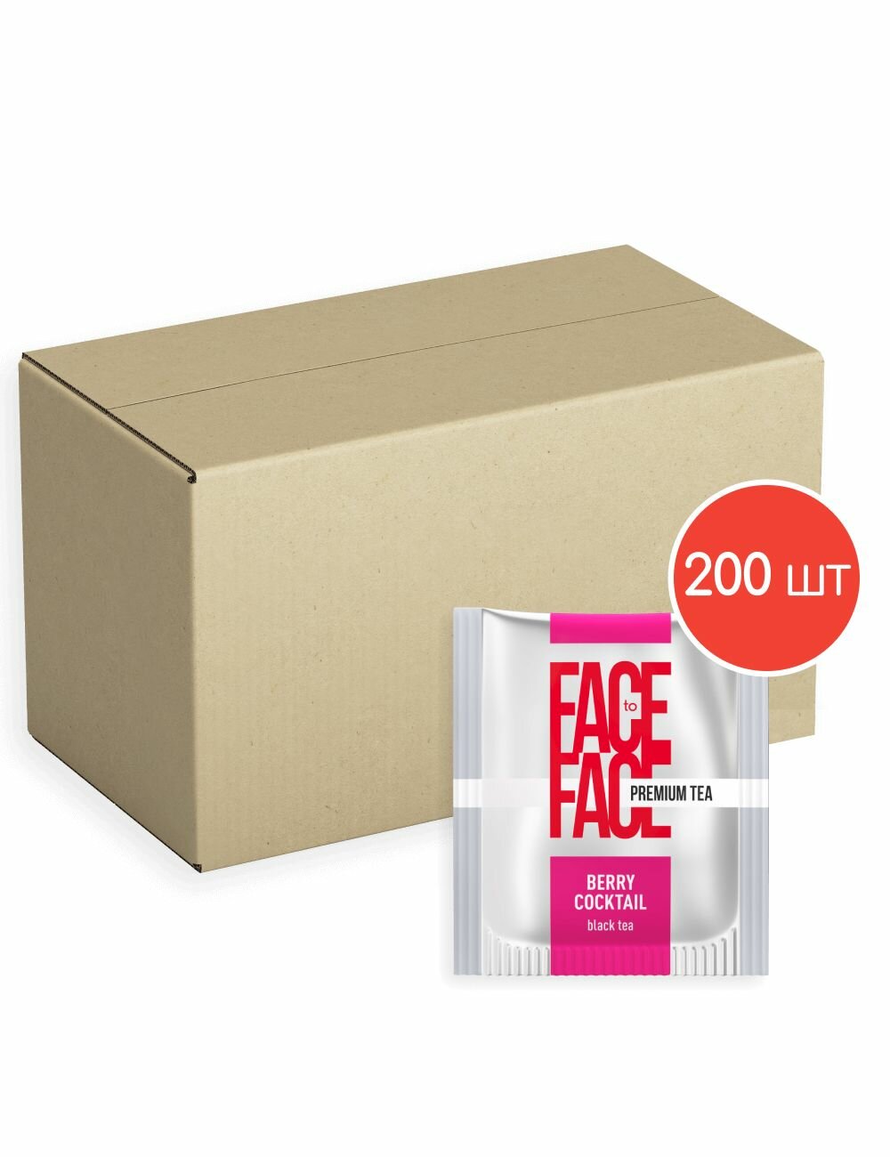 Чай черный Face to Face Berry Coctail 1.5г 200 пакетиков