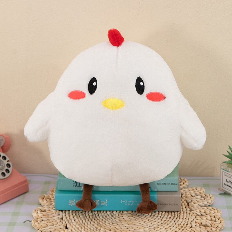 Новый креативный муравей поместье курица плюшевая игрушка кукла на кровати белый_25cm