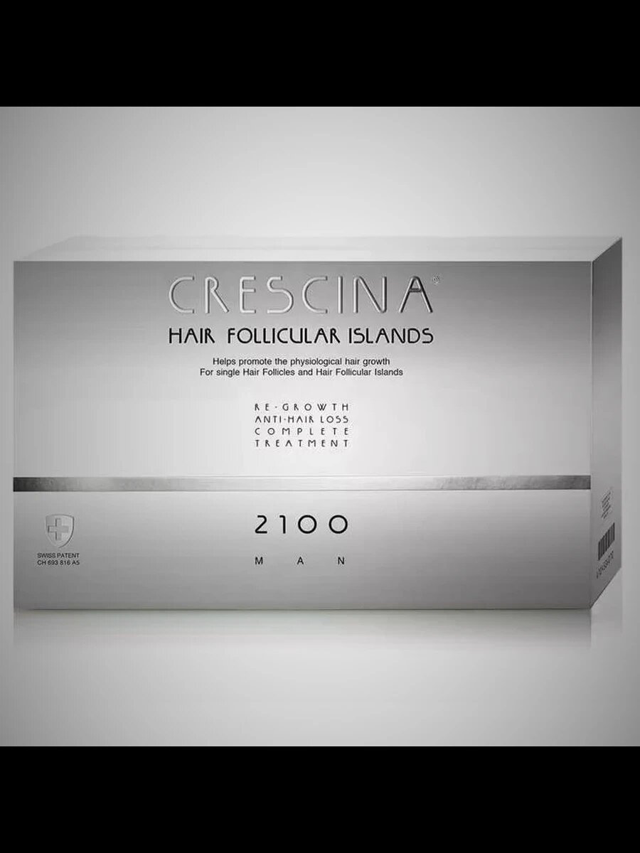 Crescina Hair Follicular Islands Complex 2100 For Man, Лосьон для стимуляции + Лосьон против выпадения для мужчин 2100 20+20 амп