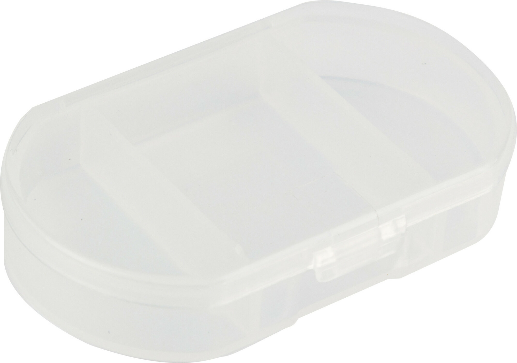 Таблетница ECOS, 3 секции, 6х4х1.2 см, пластиковая, прозрачная