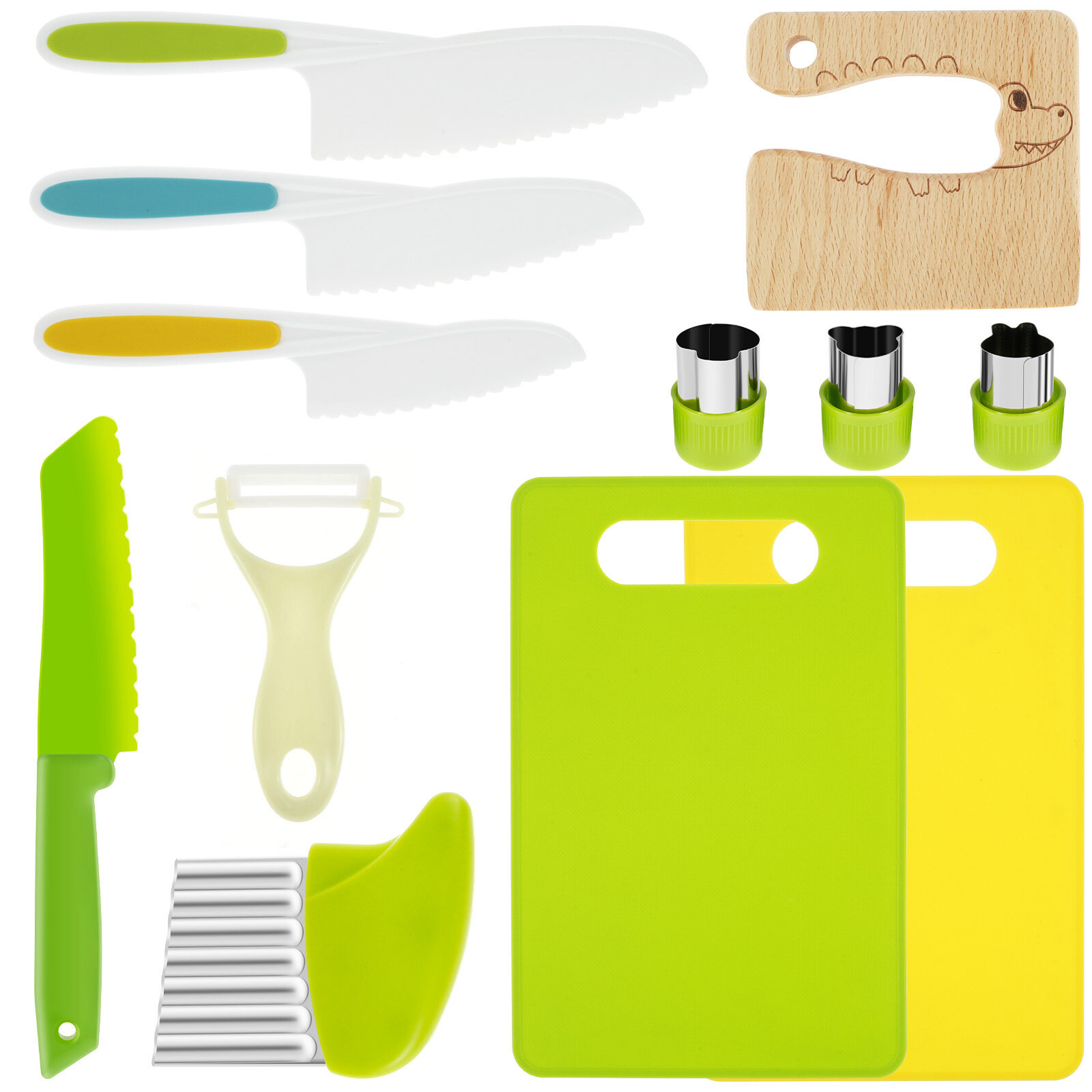 Набор детских ножей для детского сада, нож для нарезки фруктов, разделочная доска, набор для обучения приготовлению детского питания, нескользящий очиститель фруктов