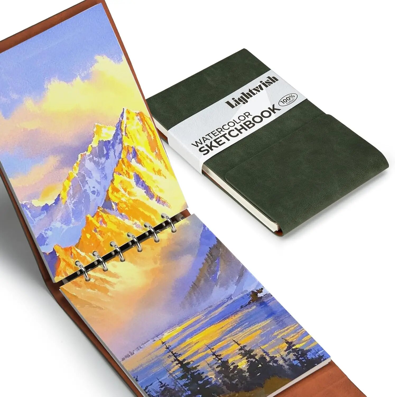 Lightswish Watercolor Sketchbook, Hot Press, 100% хлопок