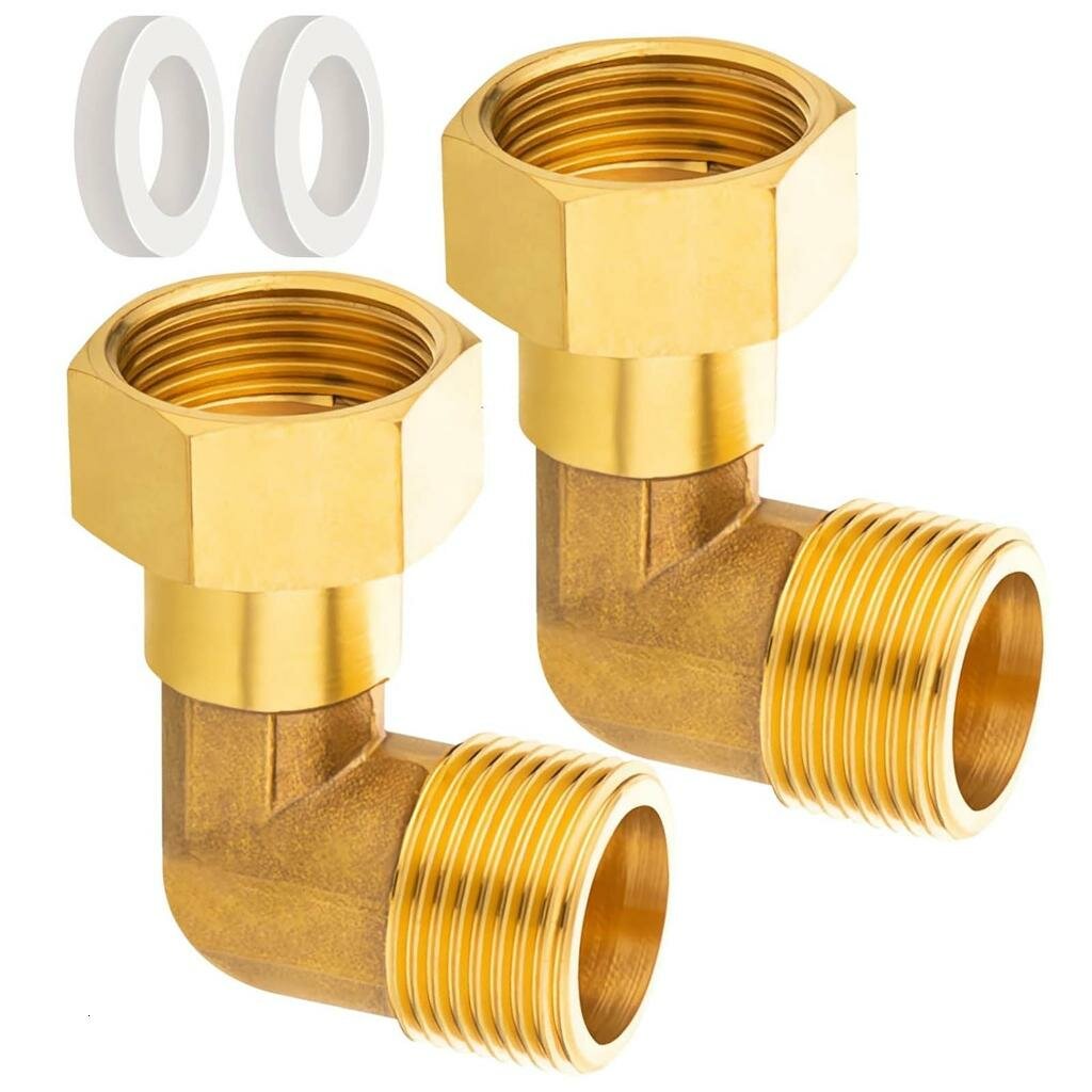 2 шт. Латунный уголок 3/4" М/Ж