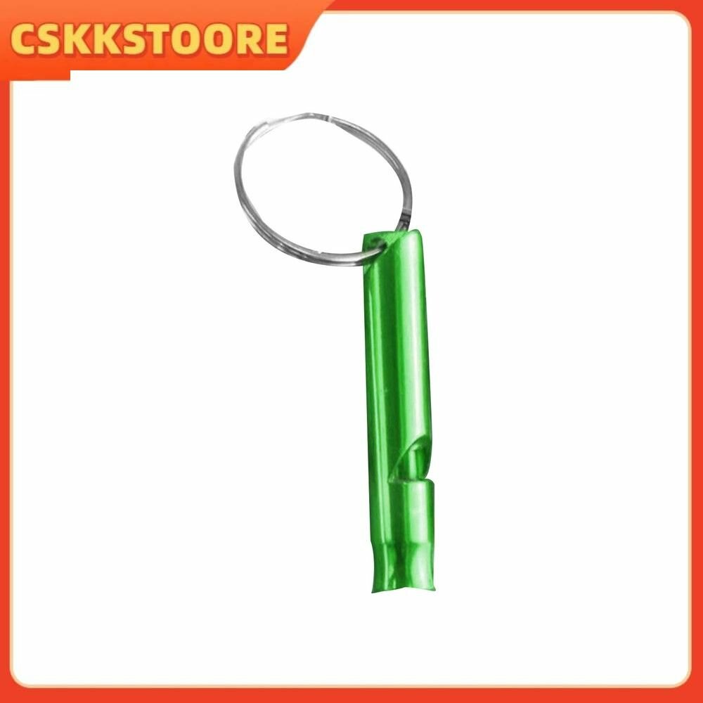 Аварийный свисток с брелком из алюминиевого сплава, громкий, для кемпинга, пешего туризма, охоты, зеленый