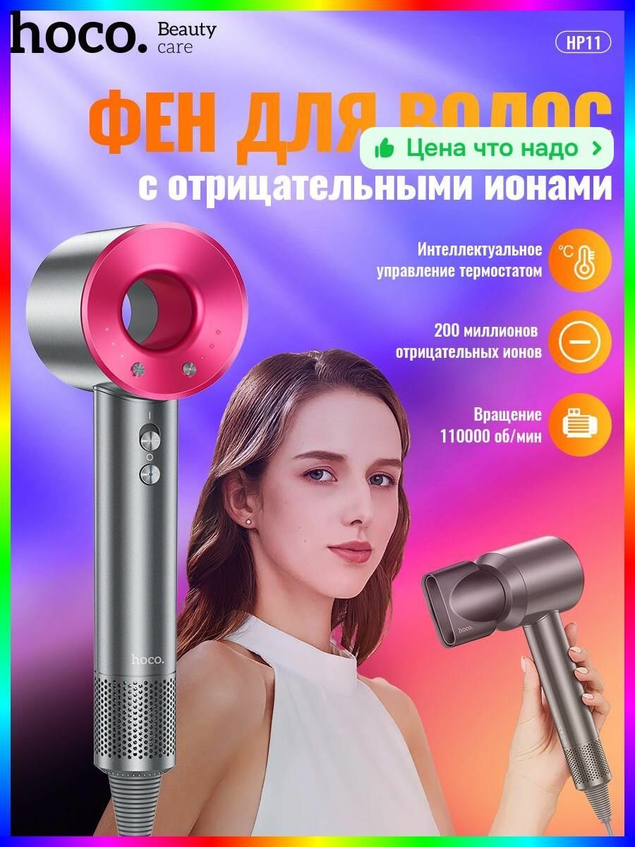 Фен для волос с функцией ионизации и защитой от перегрева-это