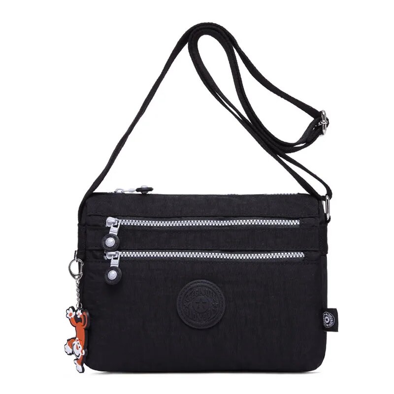 Повседневная нейлоновая сумка-мессенджер на плечо для мужчин и женщин, легкая дамская сумочка через плечо для телефона, синего, черного, красного, фиолетового цветов, M1562 Черный, black