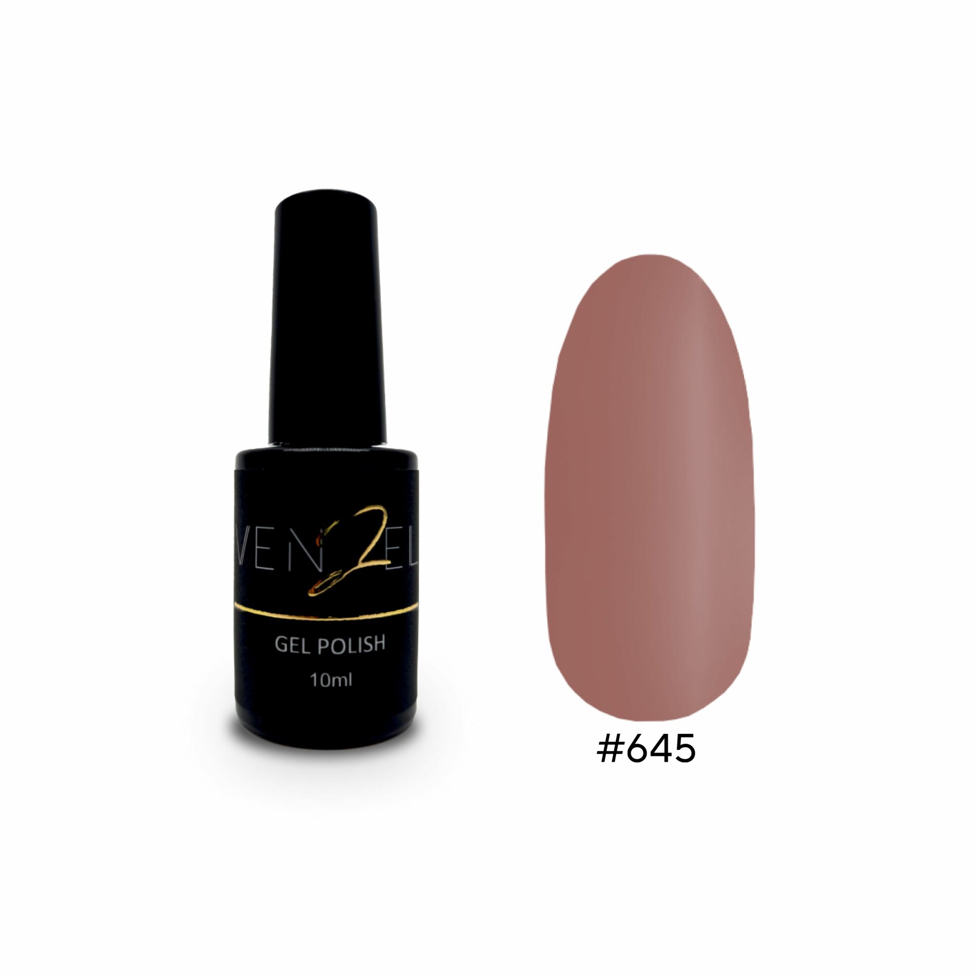 Venzel-645 нюдовый гель-лак для ногтей плотный 10ml