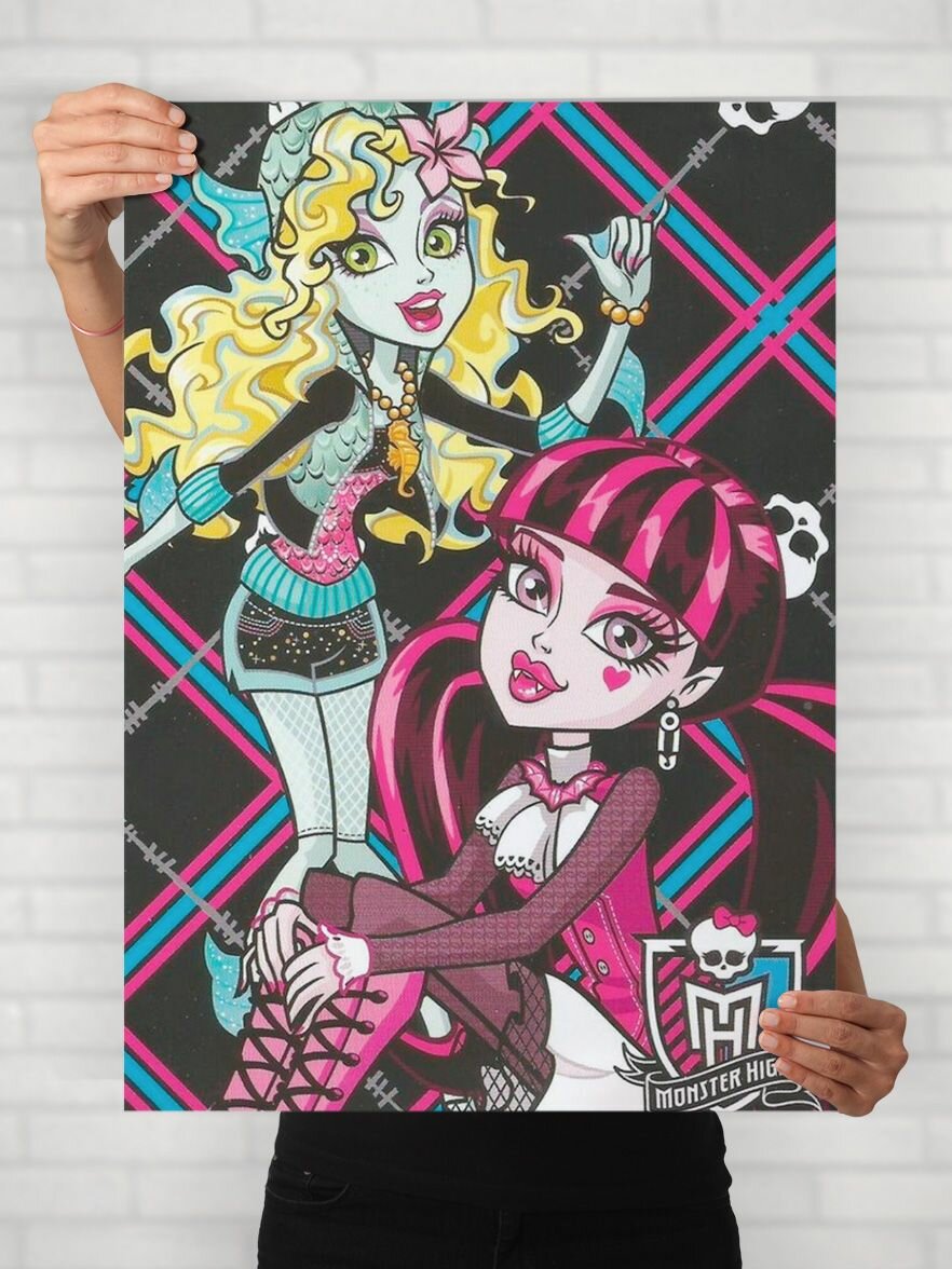 Плакат на стену для интерьера Monster High (Монстер Хай 6) - Постер по куклам и моде формата A1 (61x84 см)