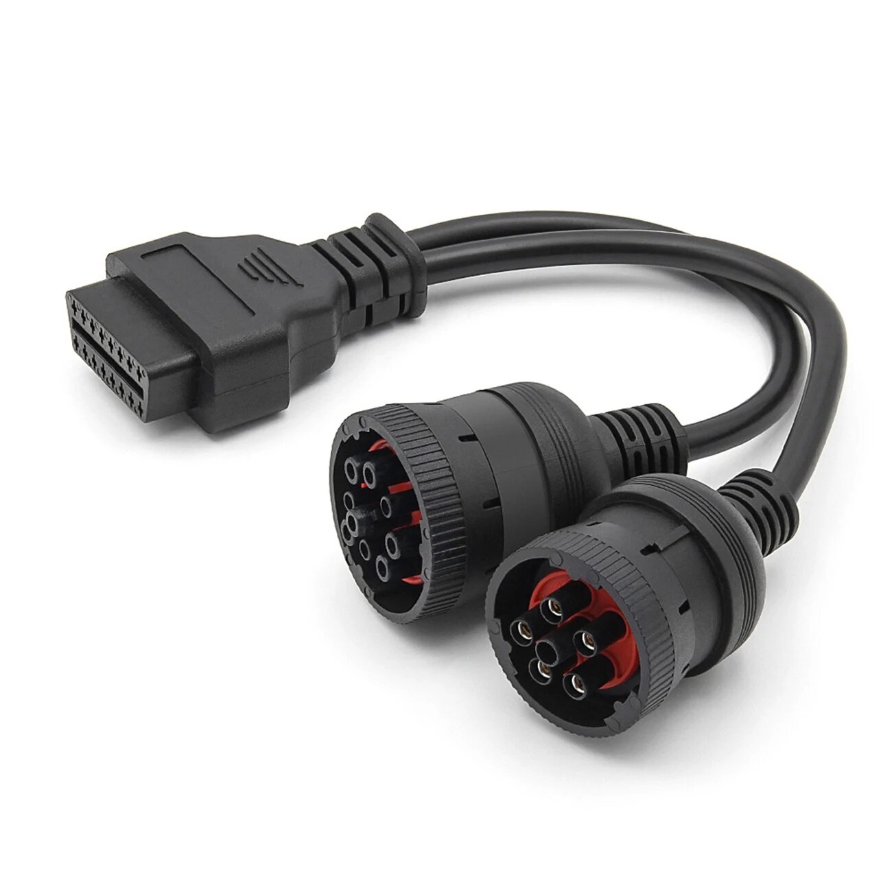 Стабильный автомобильный грузовик Y-кабель OBD OBD2 16-контактный разъем для J1708 6-контактный/J1939 9-контактный OBDII Y-кабель диагностический адаптерный кабель