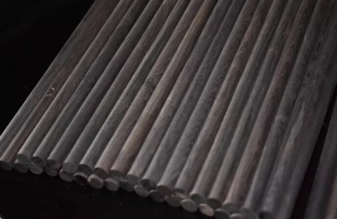 Незаконченные деревянные стержни из эбенового дерева для рукоделия 30x0.6cm