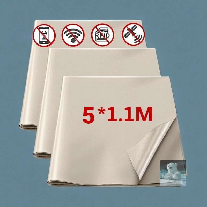 Защитная ткань Фарадея 5G EMF EMI RF RFID Антирадиационный электромагнитный блокирующий материал Блокирует сигналы