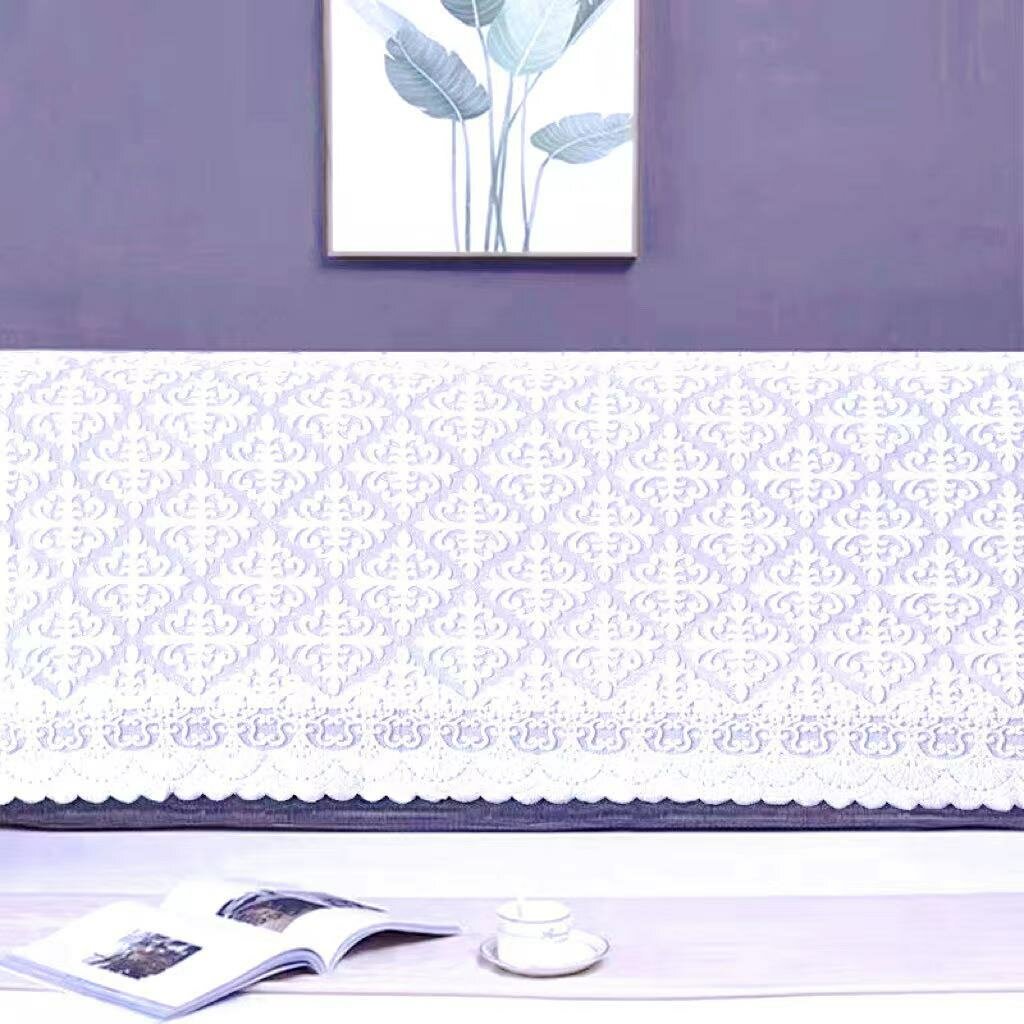 Утолщенный чисто белый чехол для дивана, чехол для спинки дивана, универсальный чехол, прямоугольный, всесезонный, ажурный чехол для дивана