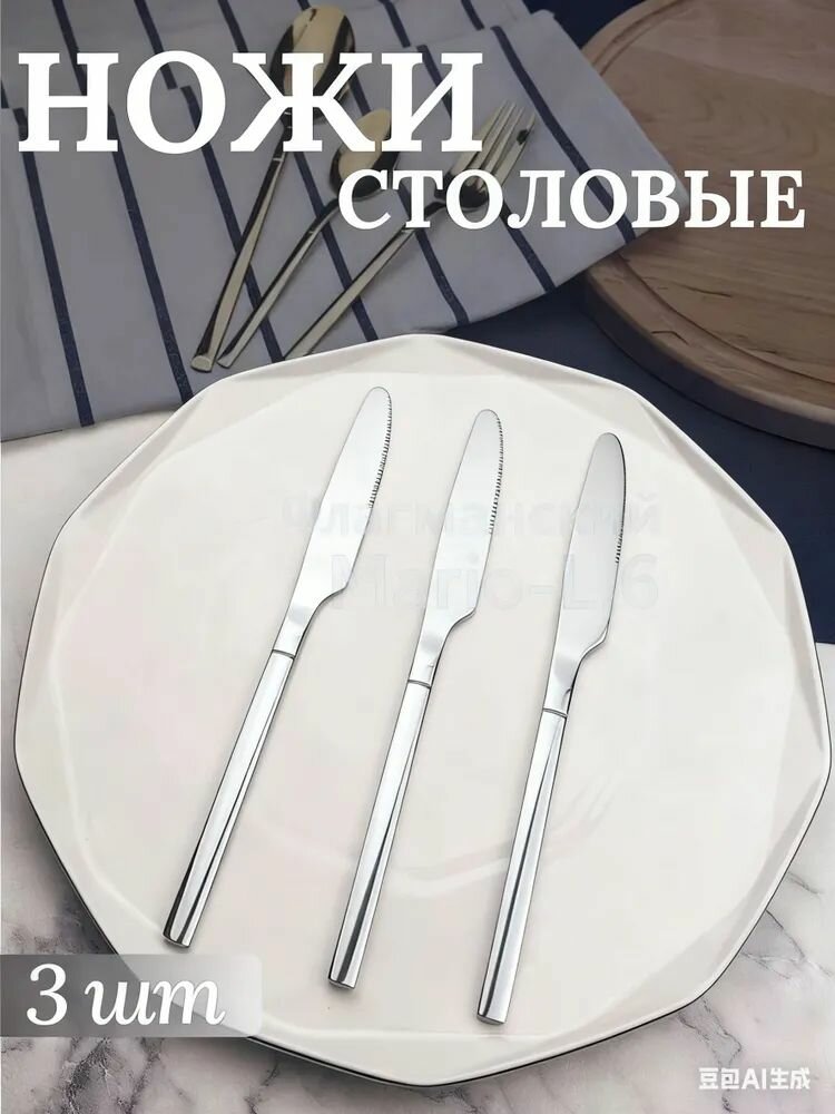 Нож десертный Fayda 3 предм. серебристый