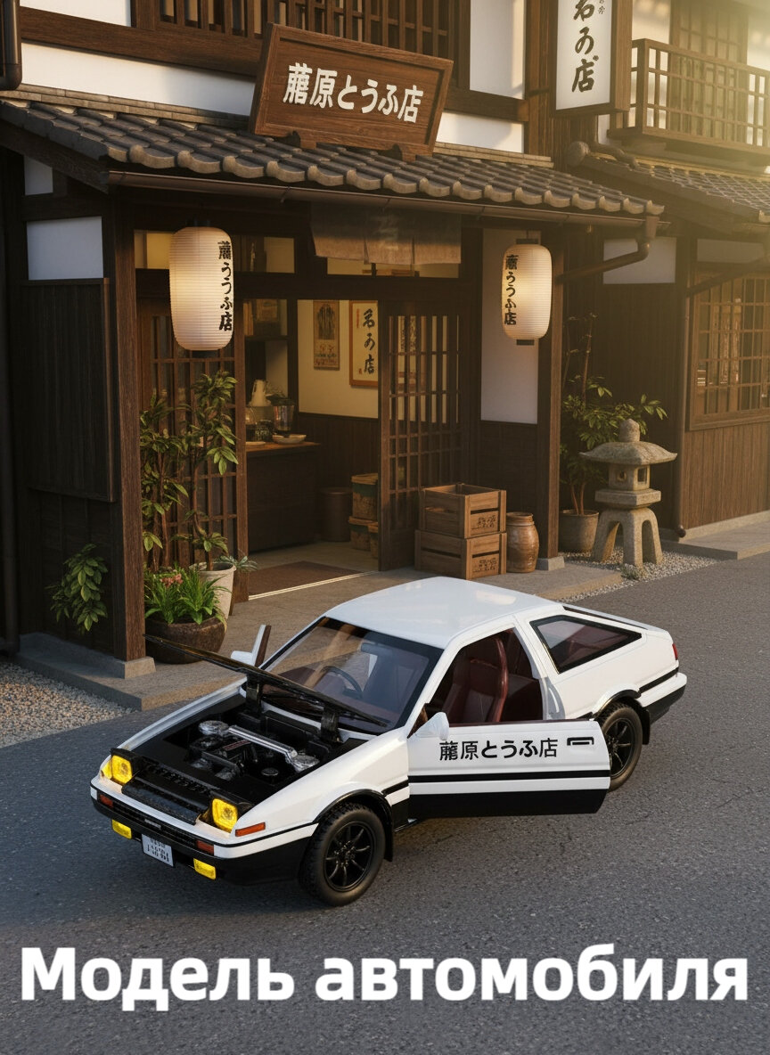 Японский Ночник Initial D+Toyota Ae86. Украшение модели автомобиля