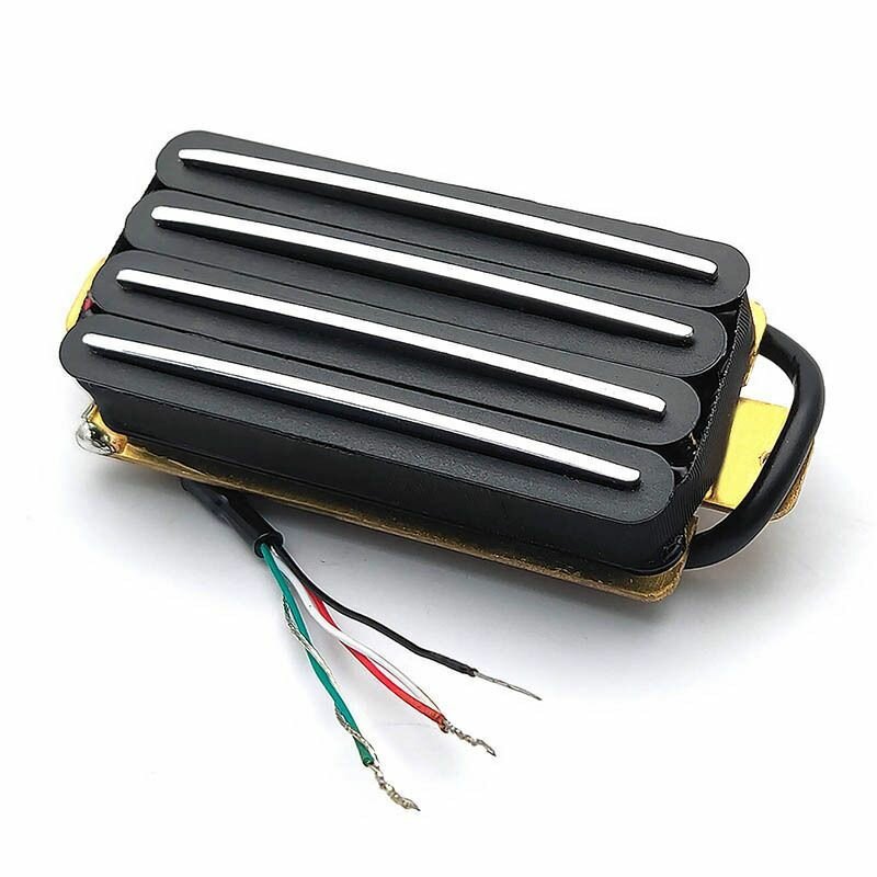 Двойной рельсовый хамбакер, звукосниматель для электрогитары, бриджевый, 4 катушки