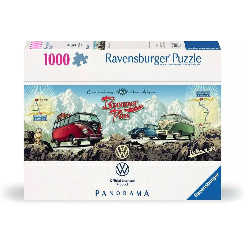 Пазл Ravensburger 1000 Panorama Через Альпы на Вольксвагене, арт.00443