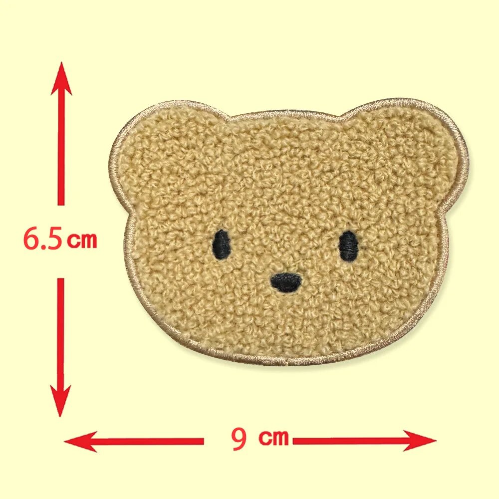 Нашивка на одежду с медведем, вышивка, Bear Patch04