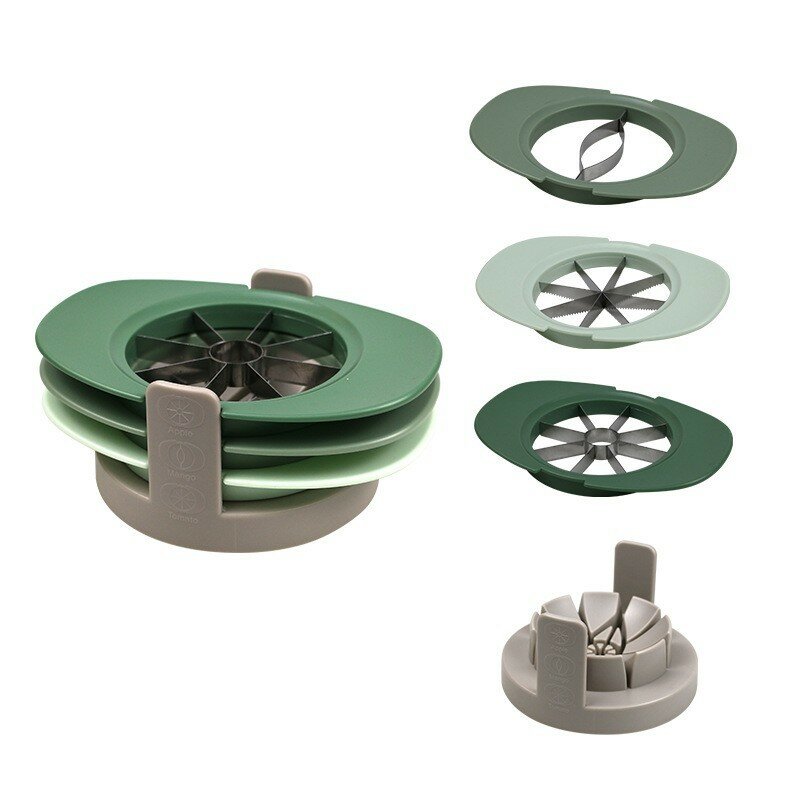 Набор из четырех слайсеров для фруктов, слайсер для яблок, удалитель сердцевины манго, кухонные инструменты для фруктов и овощей, разделитель фруктов