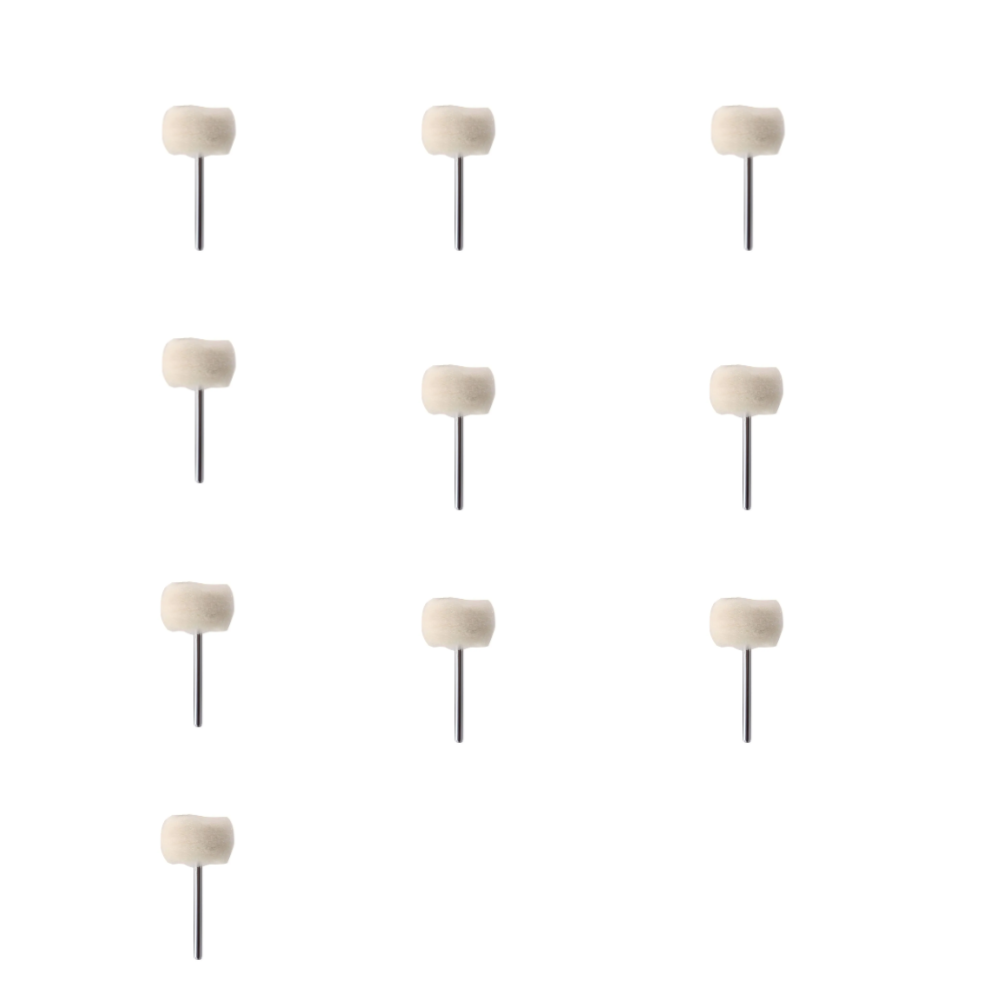 Диск для шлифовки 25 x 10 мм, 10 штук, материал фетр и металл, диаметр 25 мм, толщина 10 мм, длина 25 мм, диаметр наконечника 3 мм, белый цвет, для акрила дерева драгоценных металлов камня кузова автомобиля, для резака дрели шуруповерта, сухой тип резки