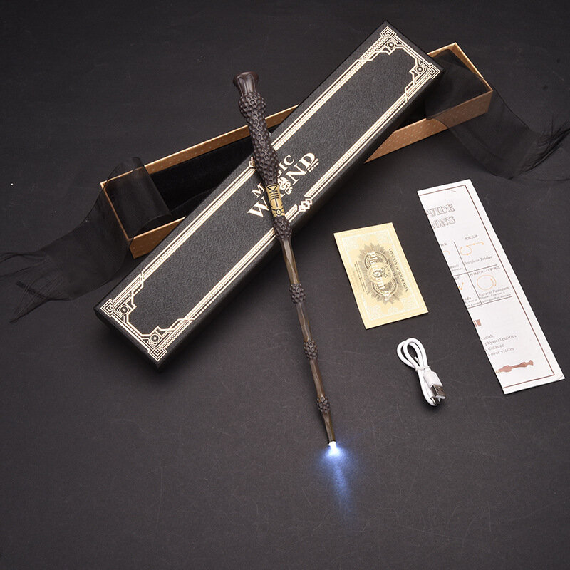 Волшебная палочка Гарри Поттера с подсветкой, перезаряжаемая, светящаяся палочка Гермионы, премиум-палочка Гарри Поттера, магический реквизит