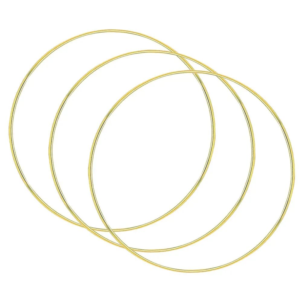 Набор металлических колец для ловца снов из железа золотого цвета для рукоделия 3 шт