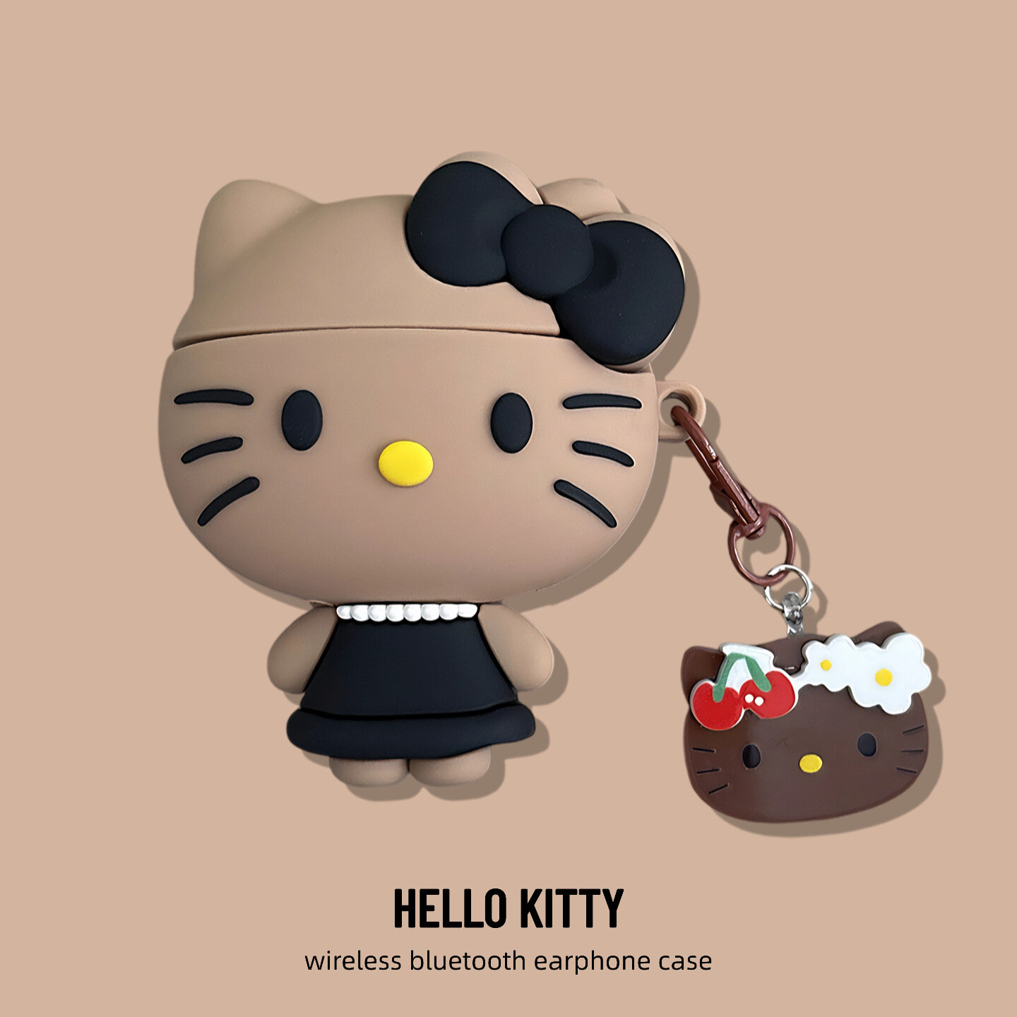 Чехол для беспроводных наушников Black Kitty, совместимый с Samsung Galaxy Buds3 Pro, FE Hello Kitty