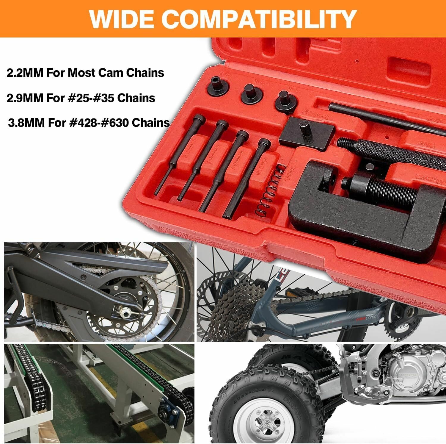 Набор инструмента для расклепки/заклепки цепей