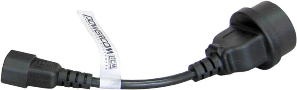Адаптер Powercom SCUT, IEC-320, C14, Socket Type-F, цвет черный