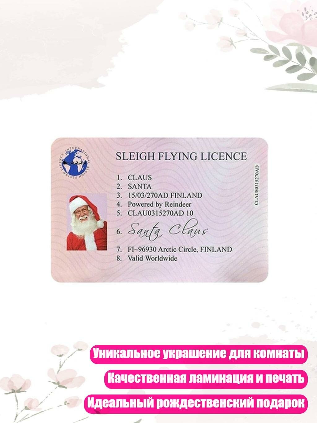 Удостоверение водителя Санта-Клауса, 3