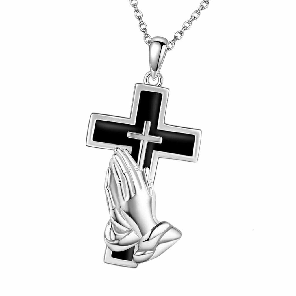 Подвеска из нержавеющей стали с крестом для праха, серебро