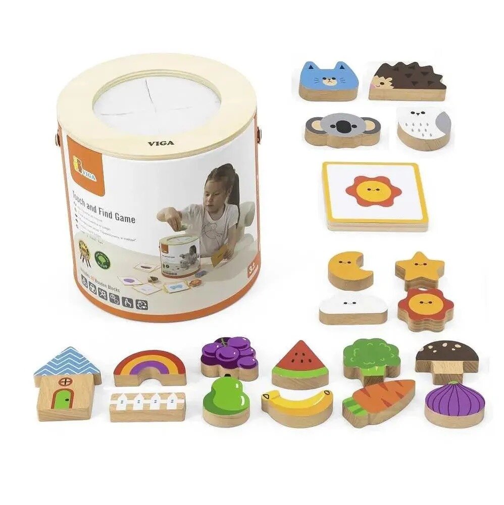 VIGA Обучающая игра Прикоснись и найди в ведре 44658 с 1,5 лет