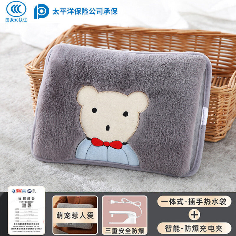 Национальный стандарт, популярная мультяшная взрывобезопасная перезаряжаемая грелка, теплая электрическая грелка для детей, грелка для рук, приятная для кожи плюшевая электрическая грелка