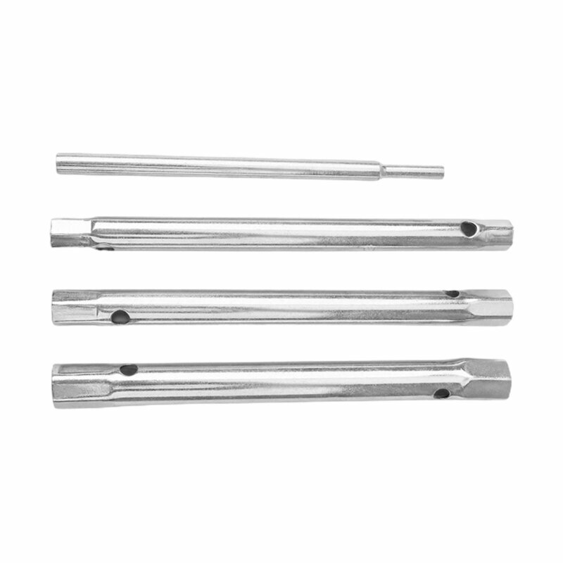 Набор Длинных Полых Торцевых Гаечных Ключей из 4 частей Прочный Стальной Инструмент для Технического Обслуживания Автомобилей И Мотоциклов Универсальный для Механиков