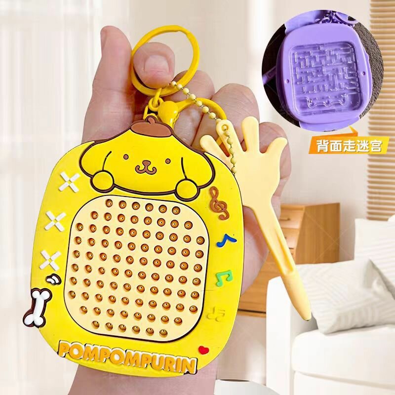 Детская магнитная доска для рисования с шариками, обучающий брелок, подвеска для рюкзака, креативная игрушка для рисования