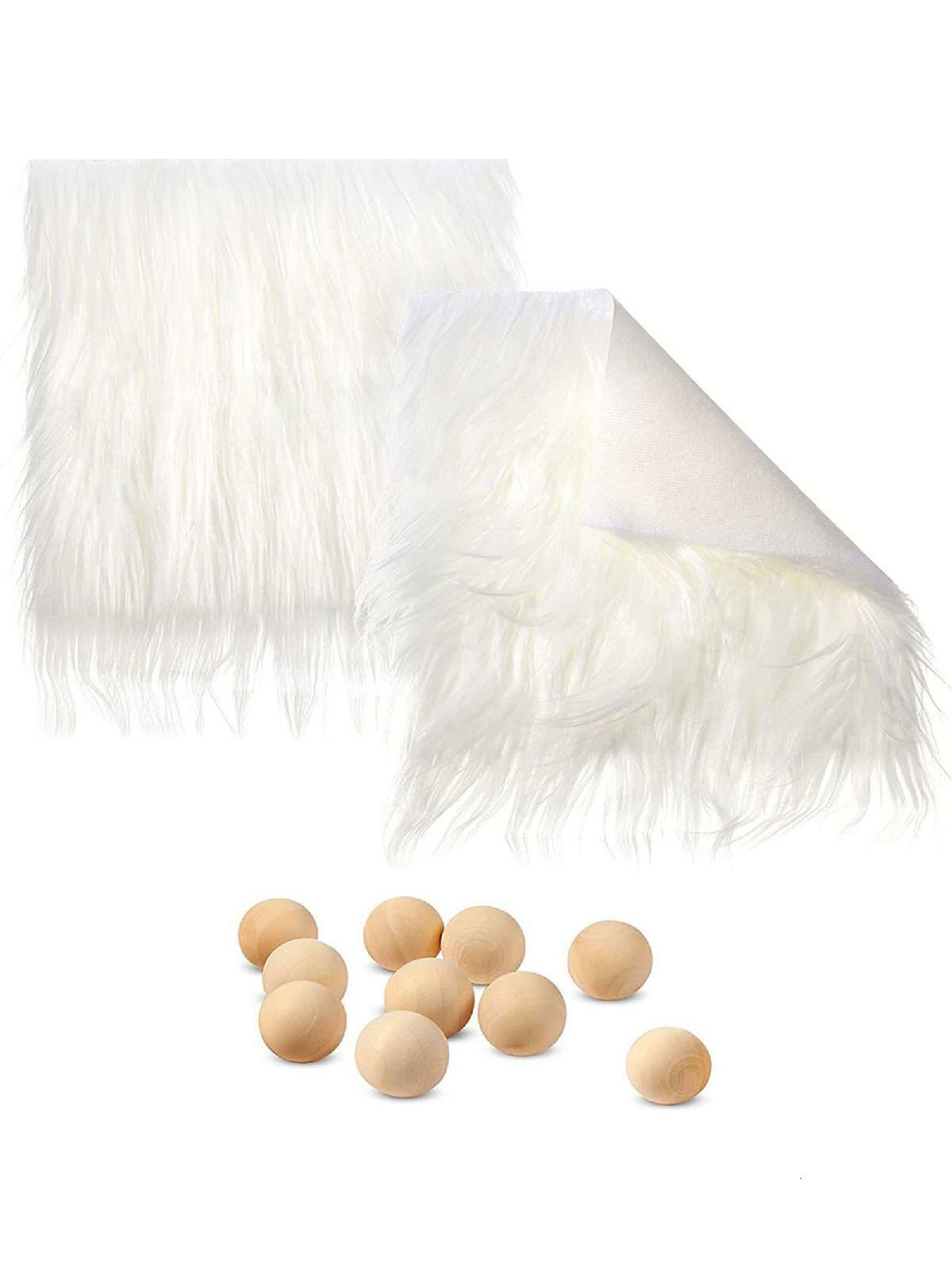 Плюшевые квадраты из искусственного меха, Белый