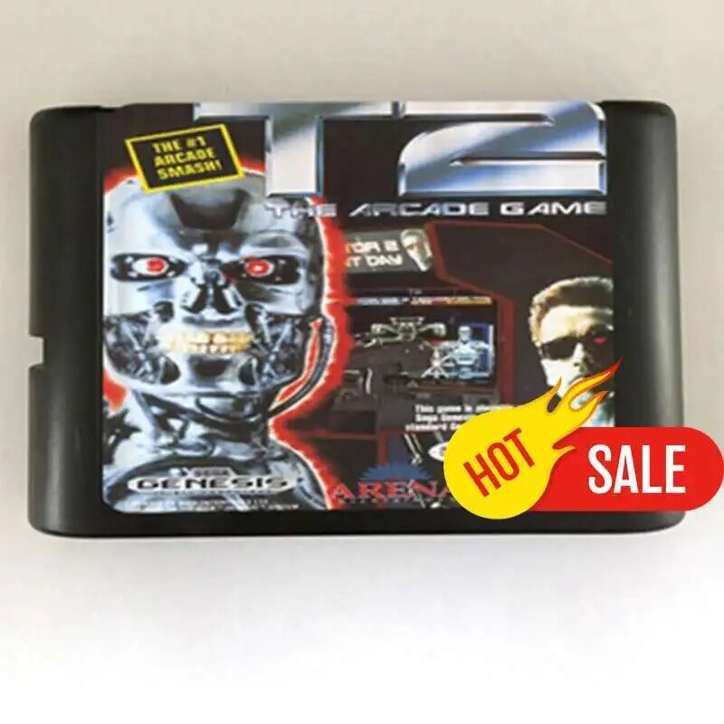 T2 аркадная игровая карта для Sega Mega Drive