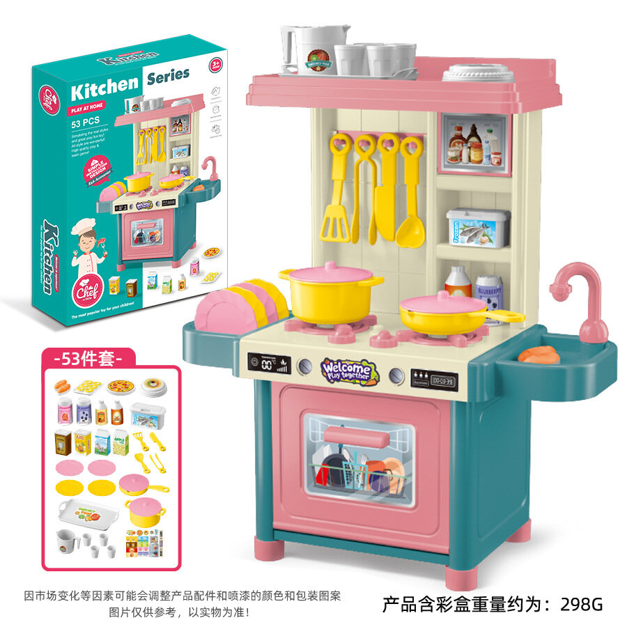 Игрушечная кухня для детей, ролевые игры, симуляция готовки, мини-обеденный стол, набор кухонной утвари для мальчиков и девочек