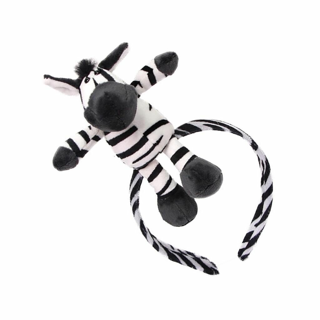 Плюшевая повязка с зебрами для вечеринок и школьных мероприятий, - Sitting