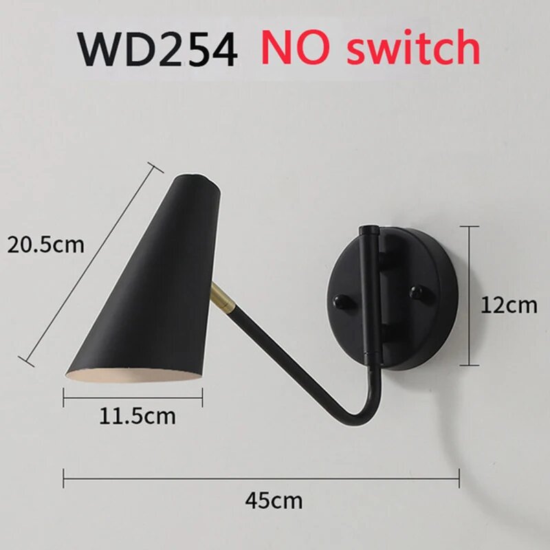 Настенный светильник QUASHION медный Черный, Теплый белый (2700-3500К), WD254-Black