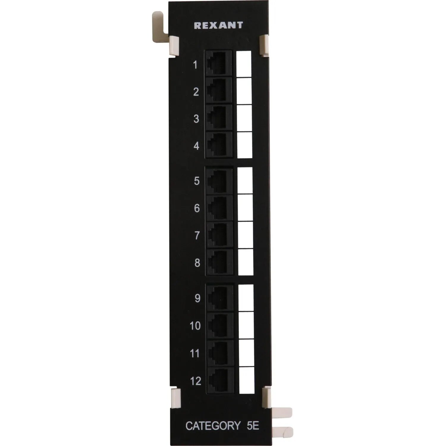 Патч-панель коммутационная REXANT (04-0020)настен.12 порт. UTP, RJ-45, CAT 5e